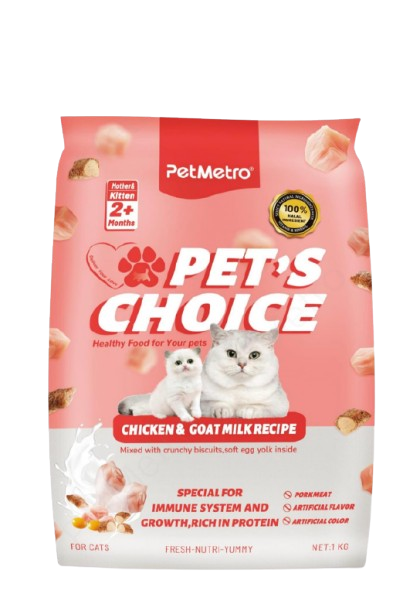 Pet Metro Mother & Baby Cat Food - Chicken & Goat Milk Recipe (1kg Pack ...
